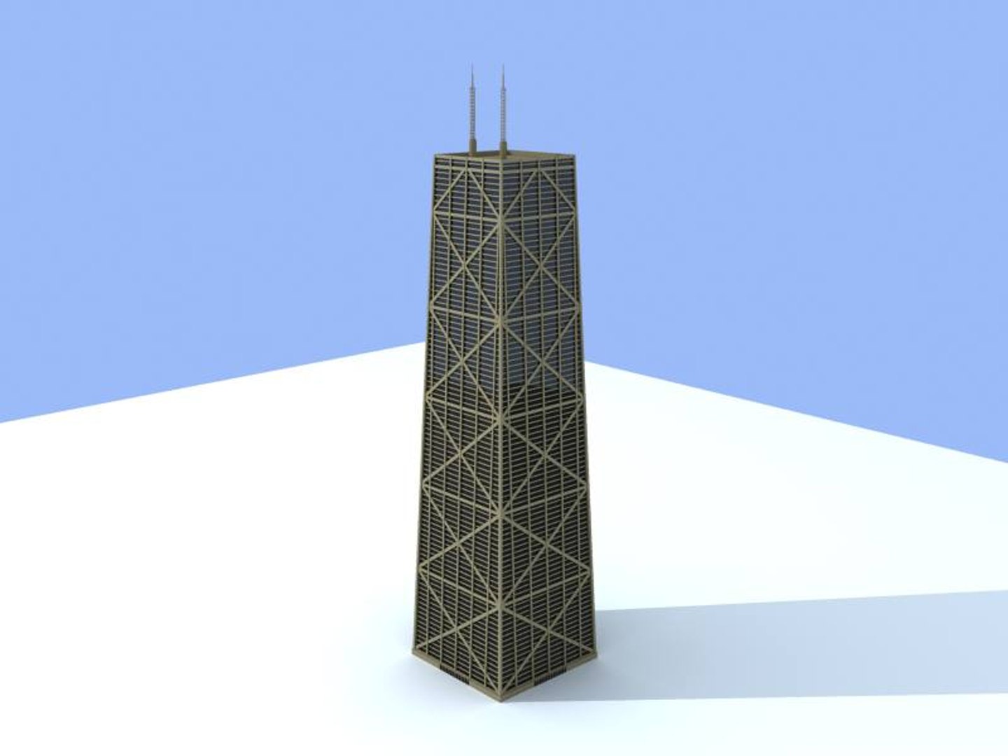 3d John Hancock Center Buildings