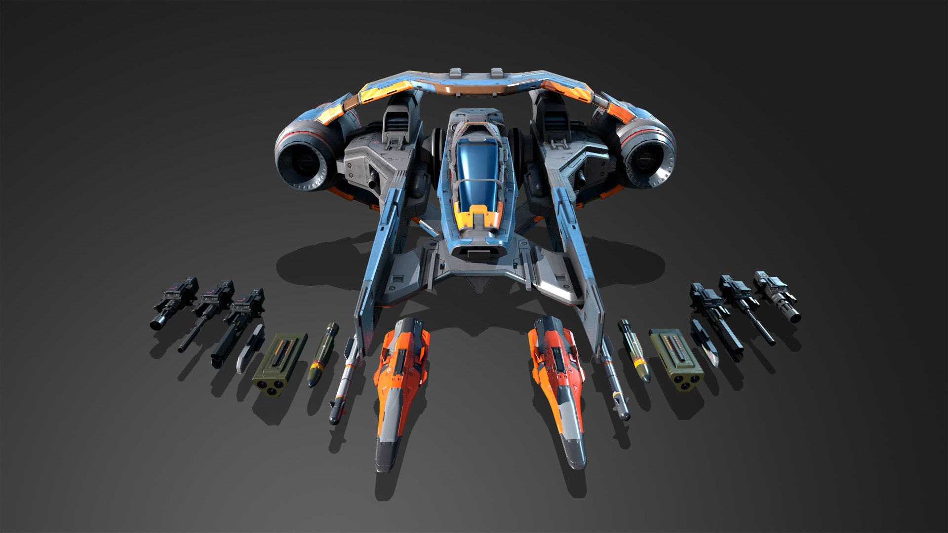 SF Multirole Fighter - MODULAR Model - TurboSquid 1787116