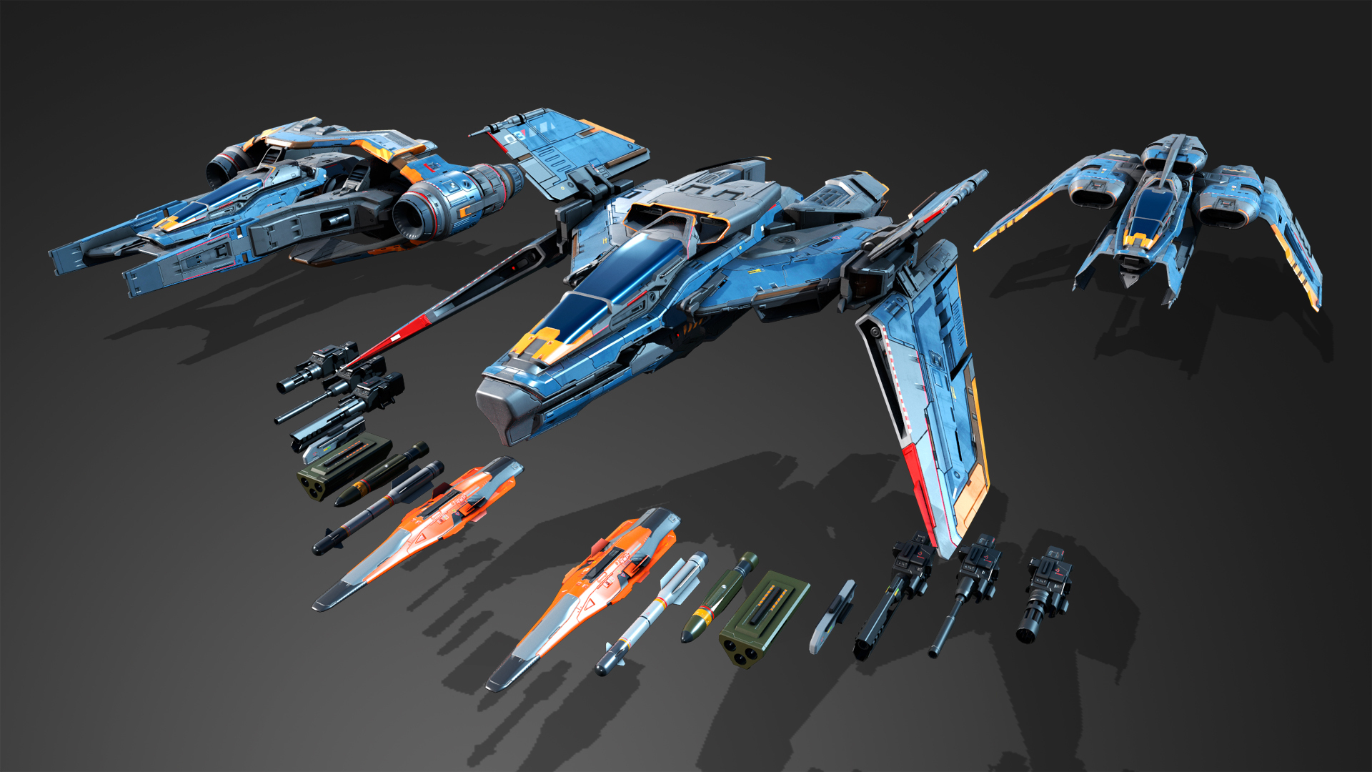 SF Multirole Fighter - MODULAR model - TurboSquid 1787116