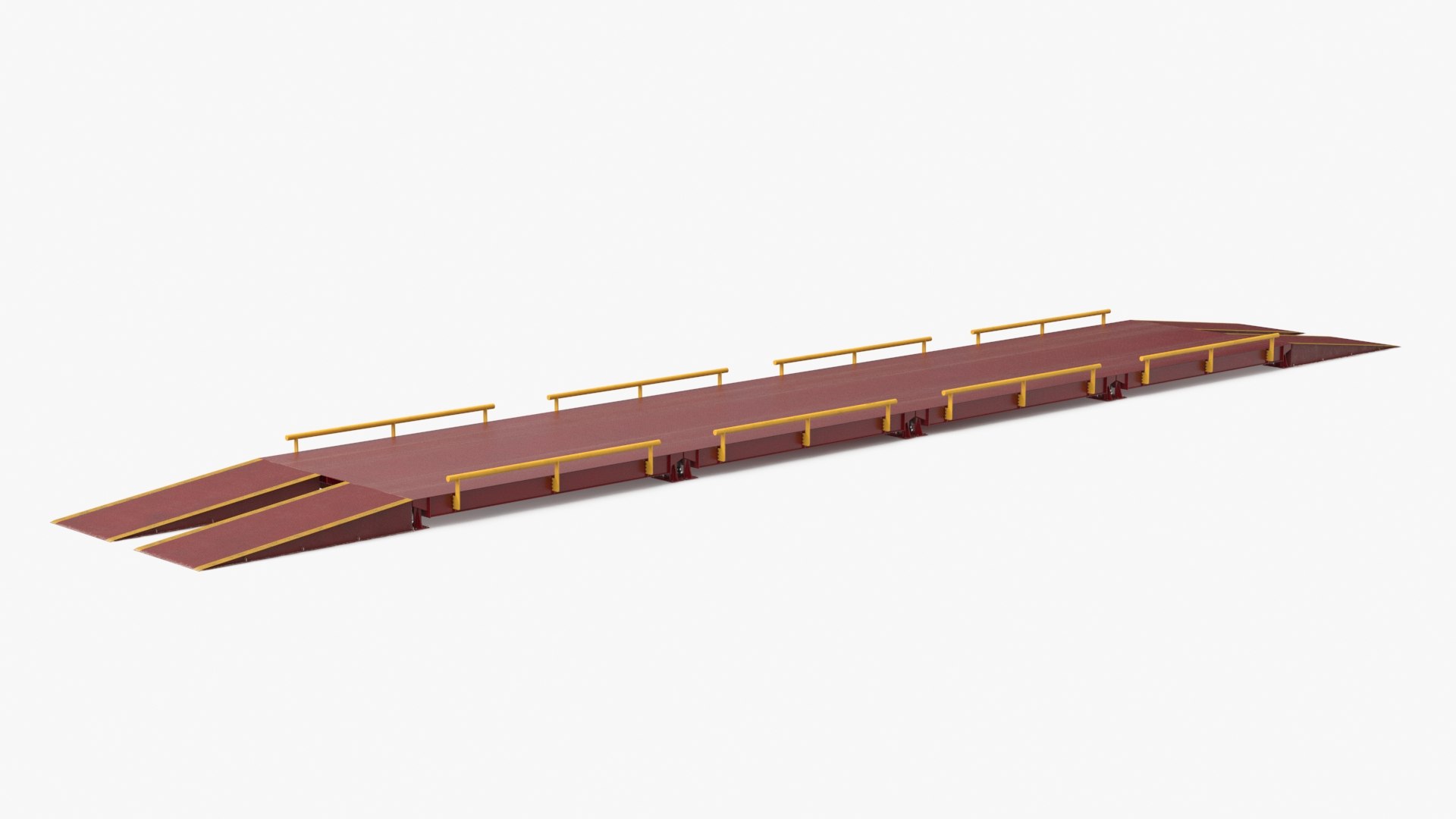 Modular Truck Weighbridge With Steel Ramp Red Model - TurboSquid 2459873