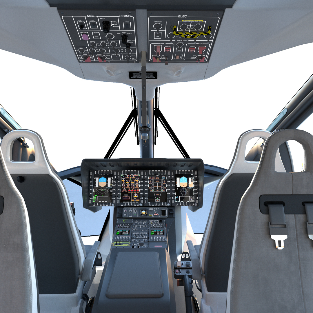 3D realistic airbus h160 interior - TurboSquid 1517979