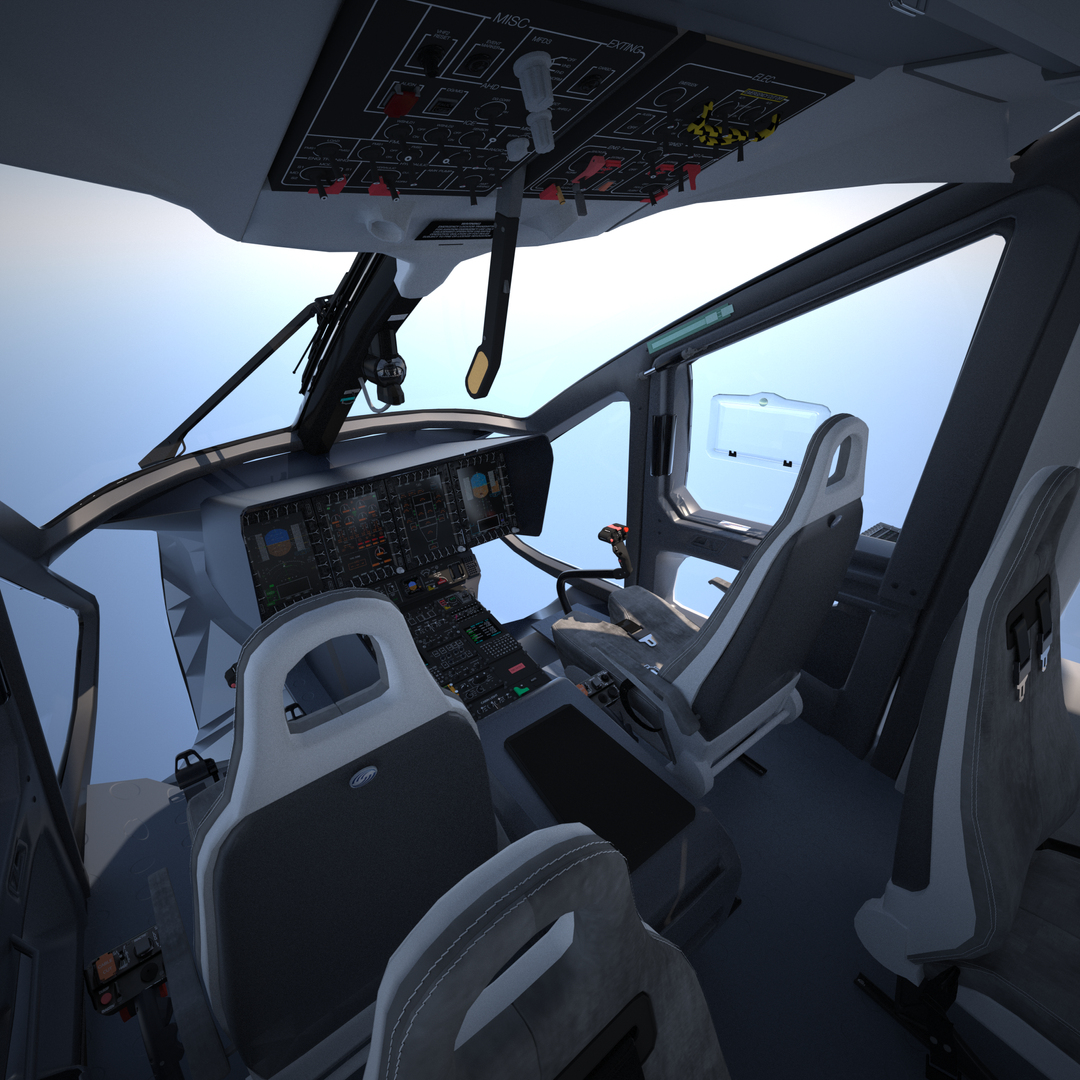 3D realistic airbus h160 interior - TurboSquid 1517979