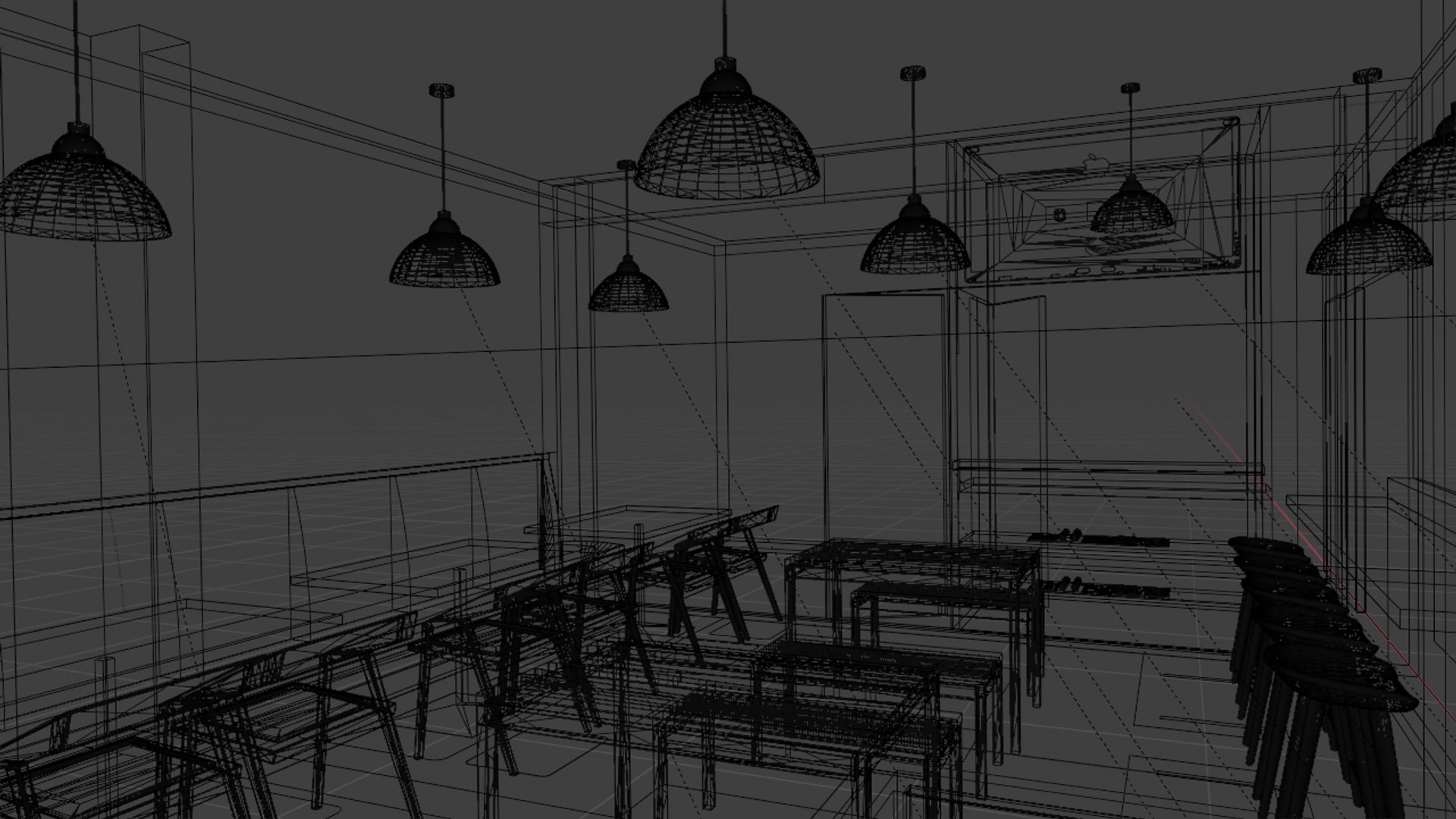 3D CAFE Model - TurboSquid 1755729