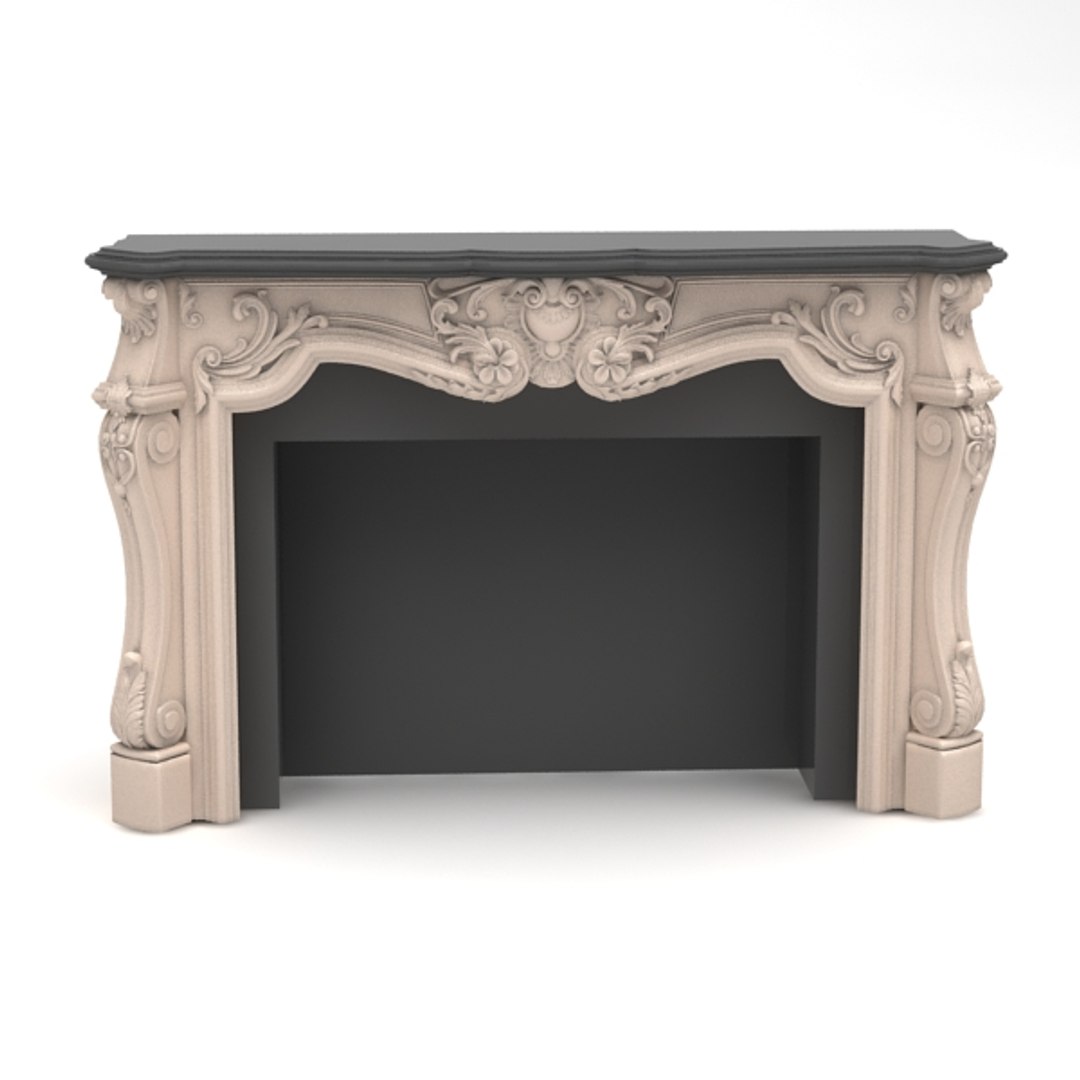 3d obj fireplace modelled 2009
