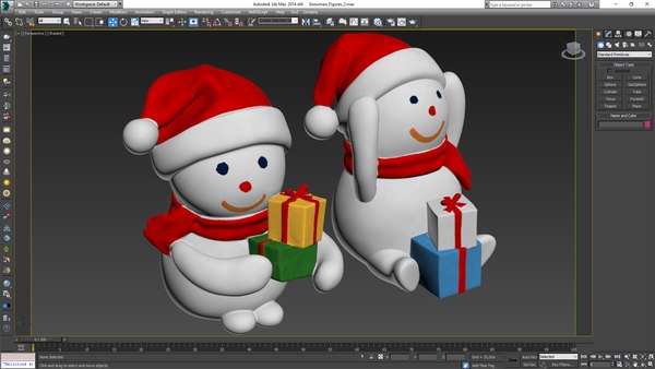 Snowman figures 2 3D model - TurboSquid 1514244