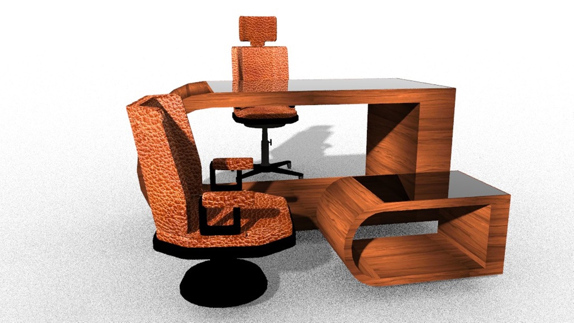 3D office group furniture chair table - TurboSquid 2059944