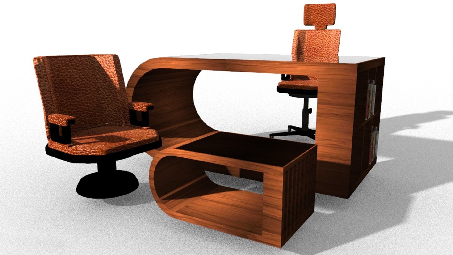 3D office group furniture chair table - TurboSquid 2059944
