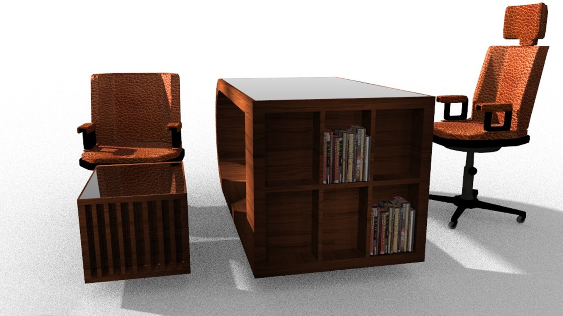 3D office group furniture chair table - TurboSquid 2059944