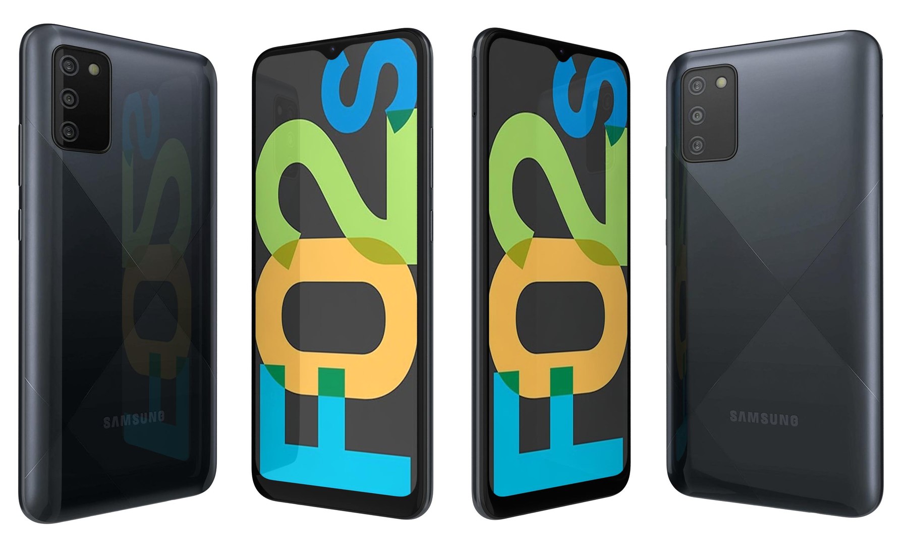 Samsung Galaxy F02s Ceramic Black 3D model - TurboSquid 1760073