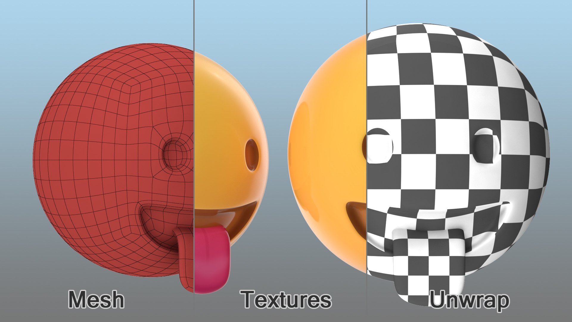 3d Face Stuck Out Tongue Emoji Turbosquid 1530395