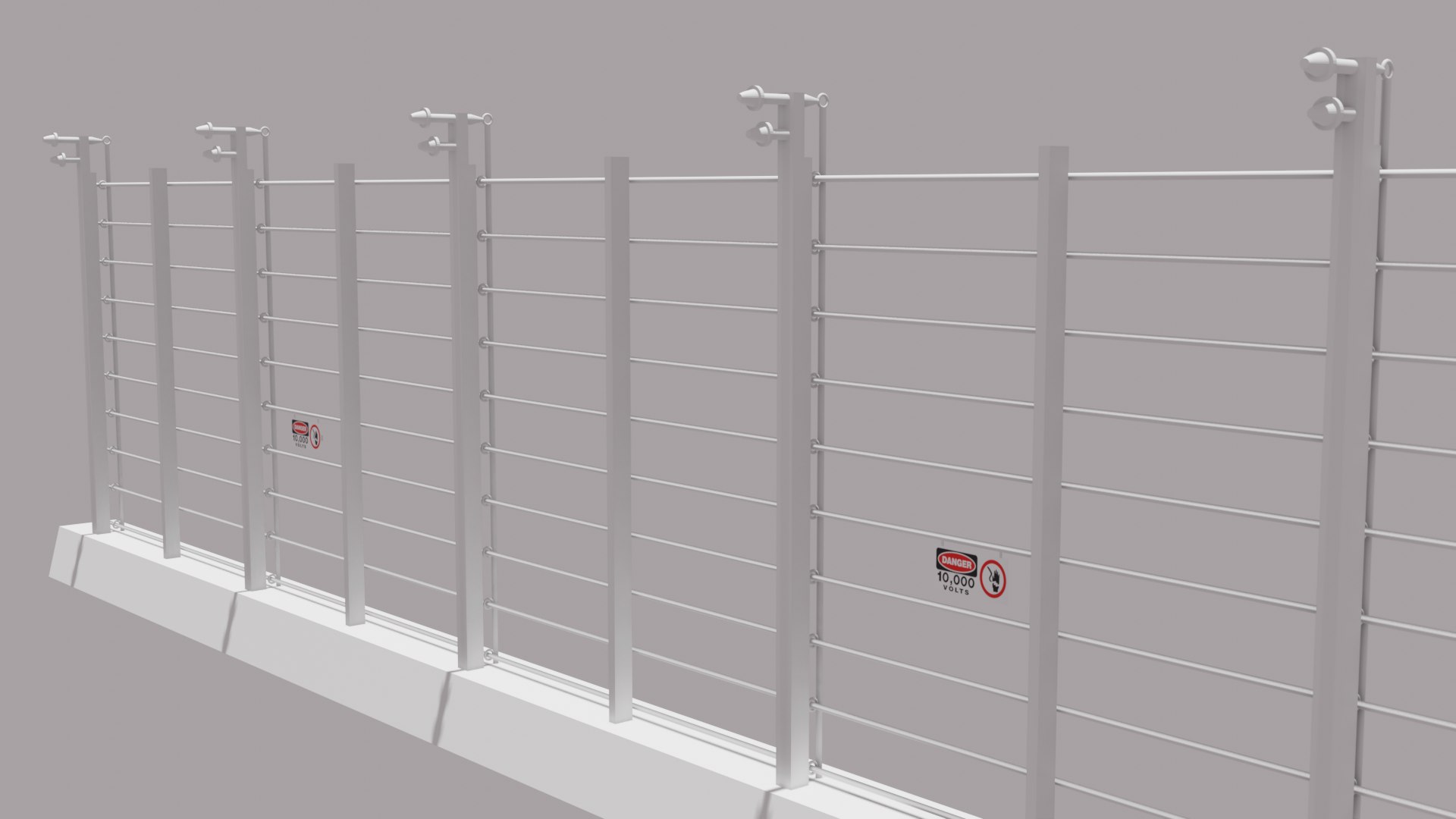 Jurassic Park Tyrannosaurs Rex Fence 3D Model - TurboSquid 1735106