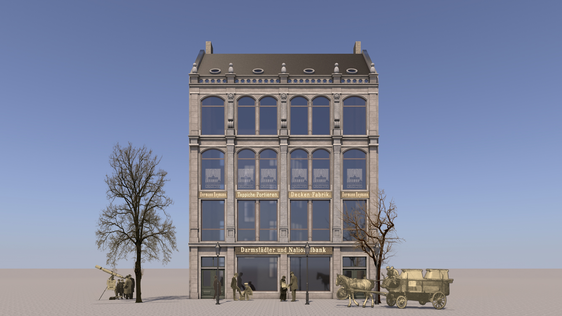 Building koenigstrasse 21 historical 3D model - TurboSquid 1326237