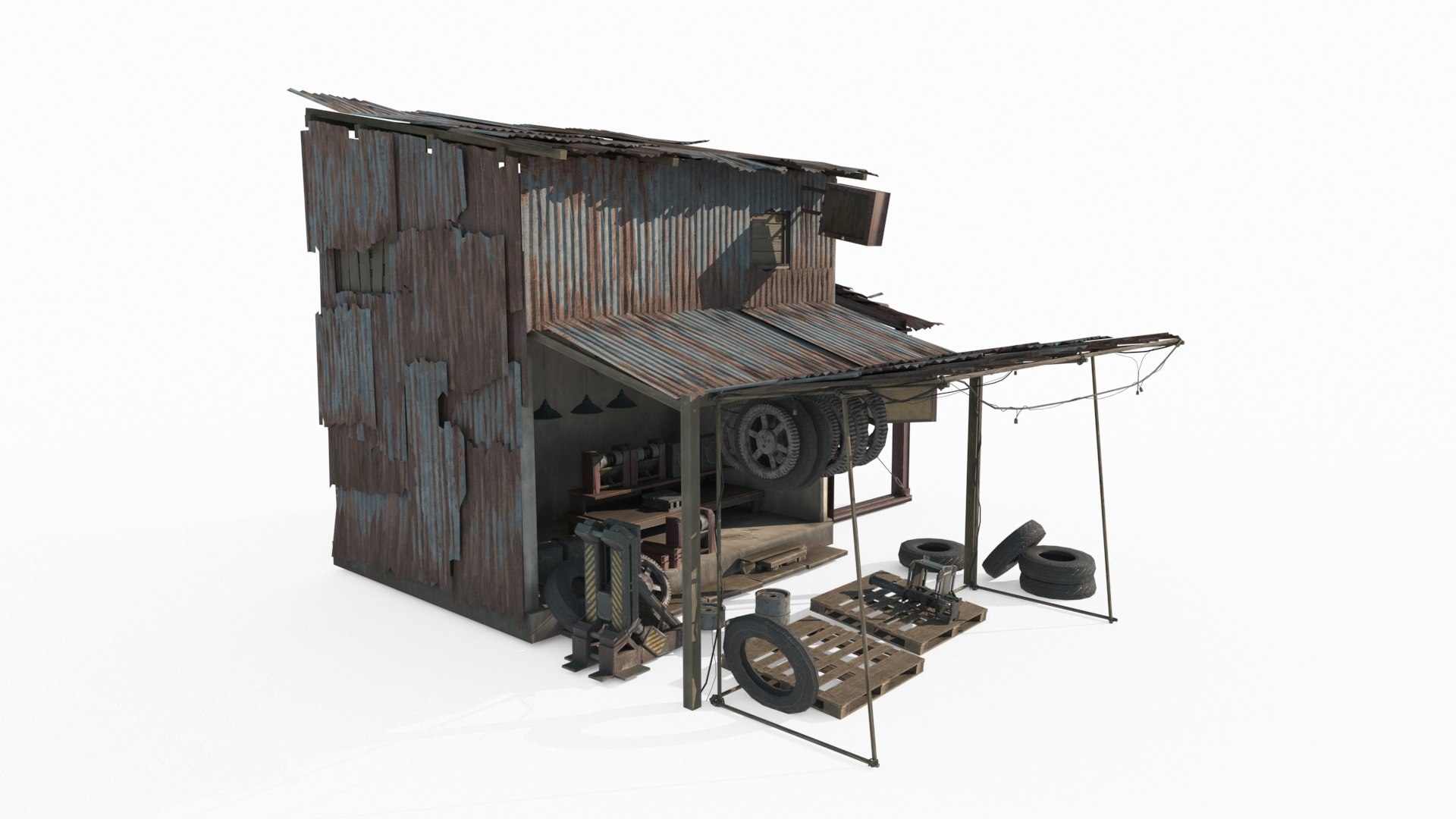 Doomsday Building Repair Shop 3D - TurboSquid 2324054