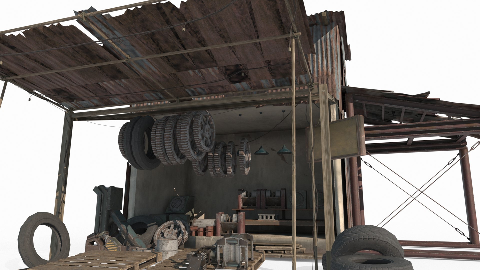 Doomsday Building Repair Shop 3D - TurboSquid 2324054