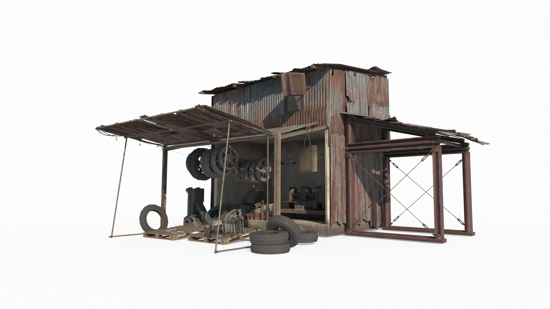 Doomsday Building Repair Shop 3D - TurboSquid 2324054