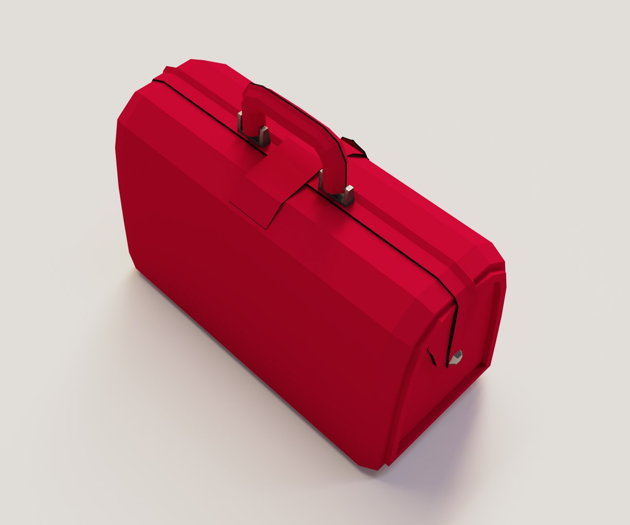 3D Red Valise Travel Bag - TurboSquid 1866439