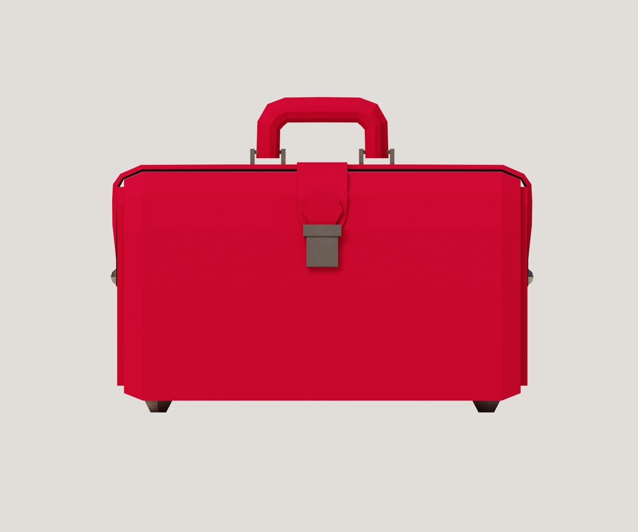 3D Red Valise Travel Bag - TurboSquid 1866439
