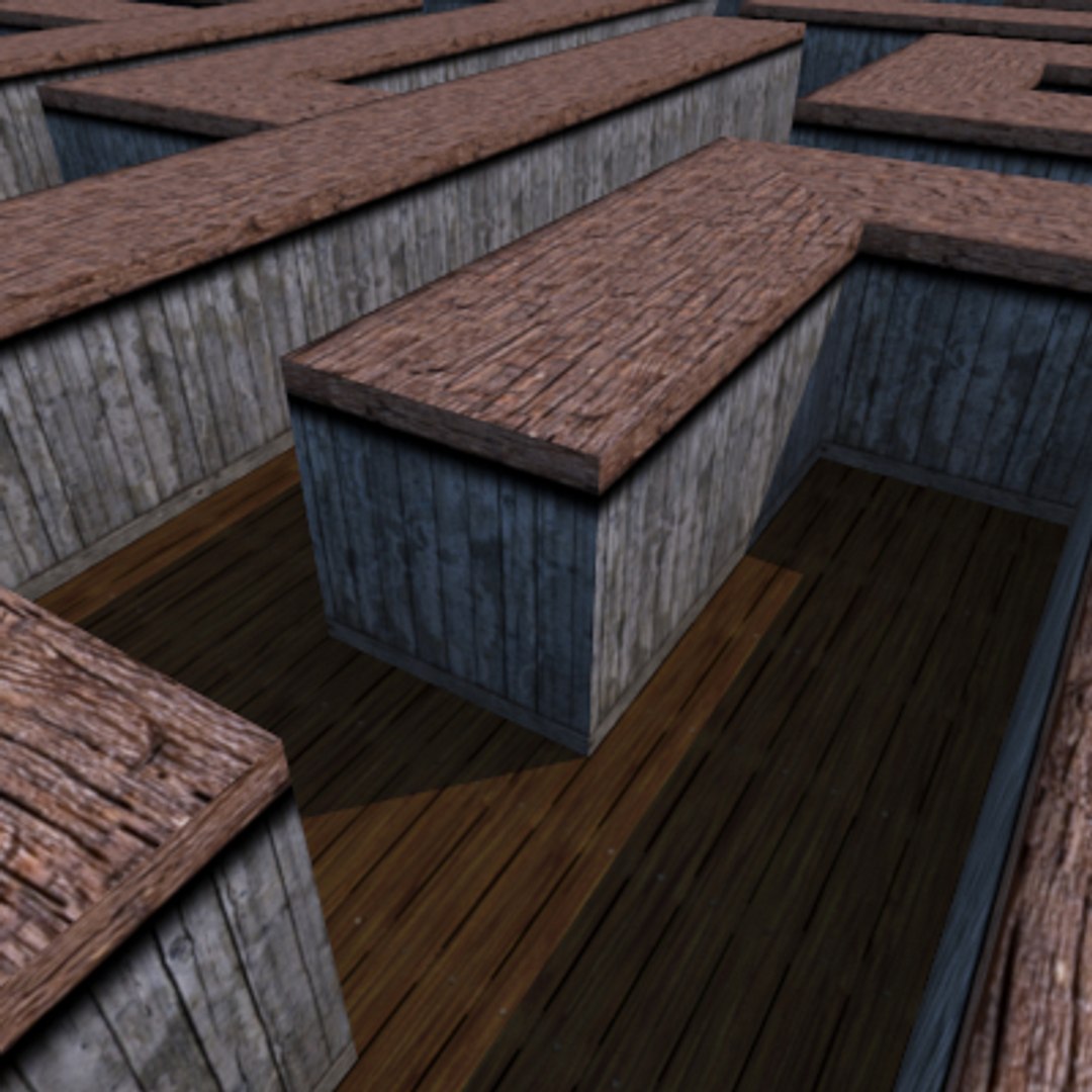 100x100 rectangular maze 3d 3ds