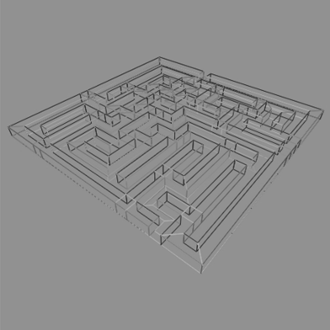 100x100 rectangular maze 3d 3ds