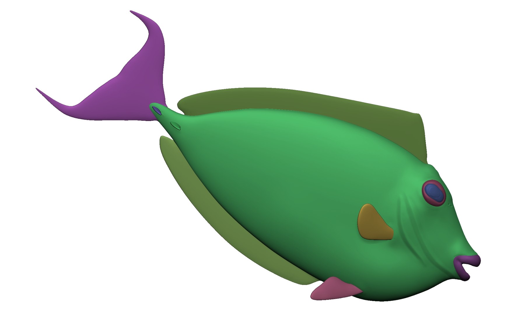 Orangespine Unicornfish 3D - TurboSquid 2048731