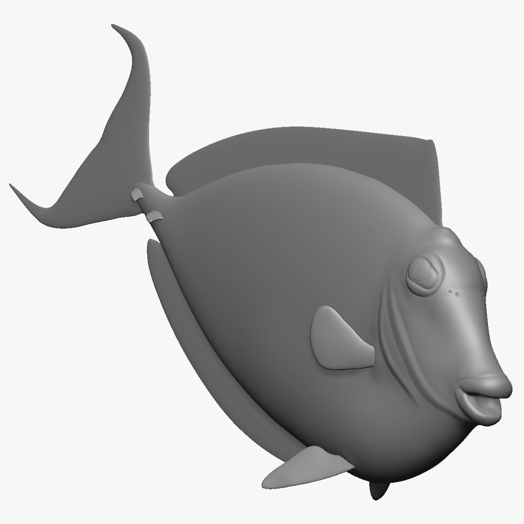 Orangespine Unicornfish 3D - TurboSquid 2048731