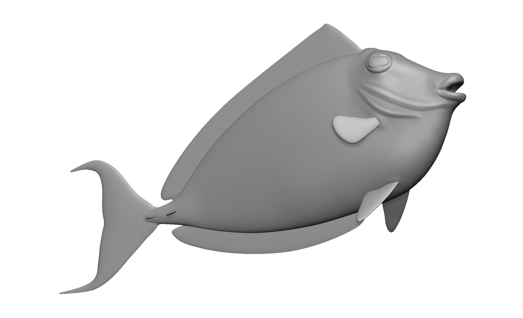 Orangespine Unicornfish 3D - TurboSquid 2048731
