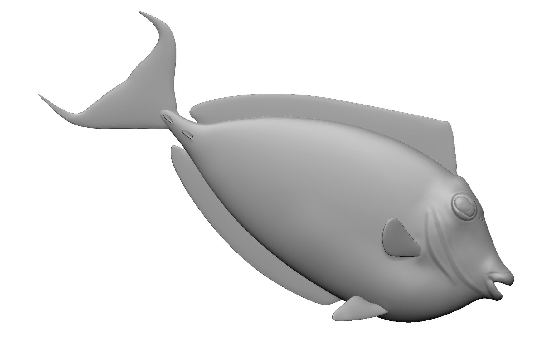 Orangespine Unicornfish 3D - TurboSquid 2048731