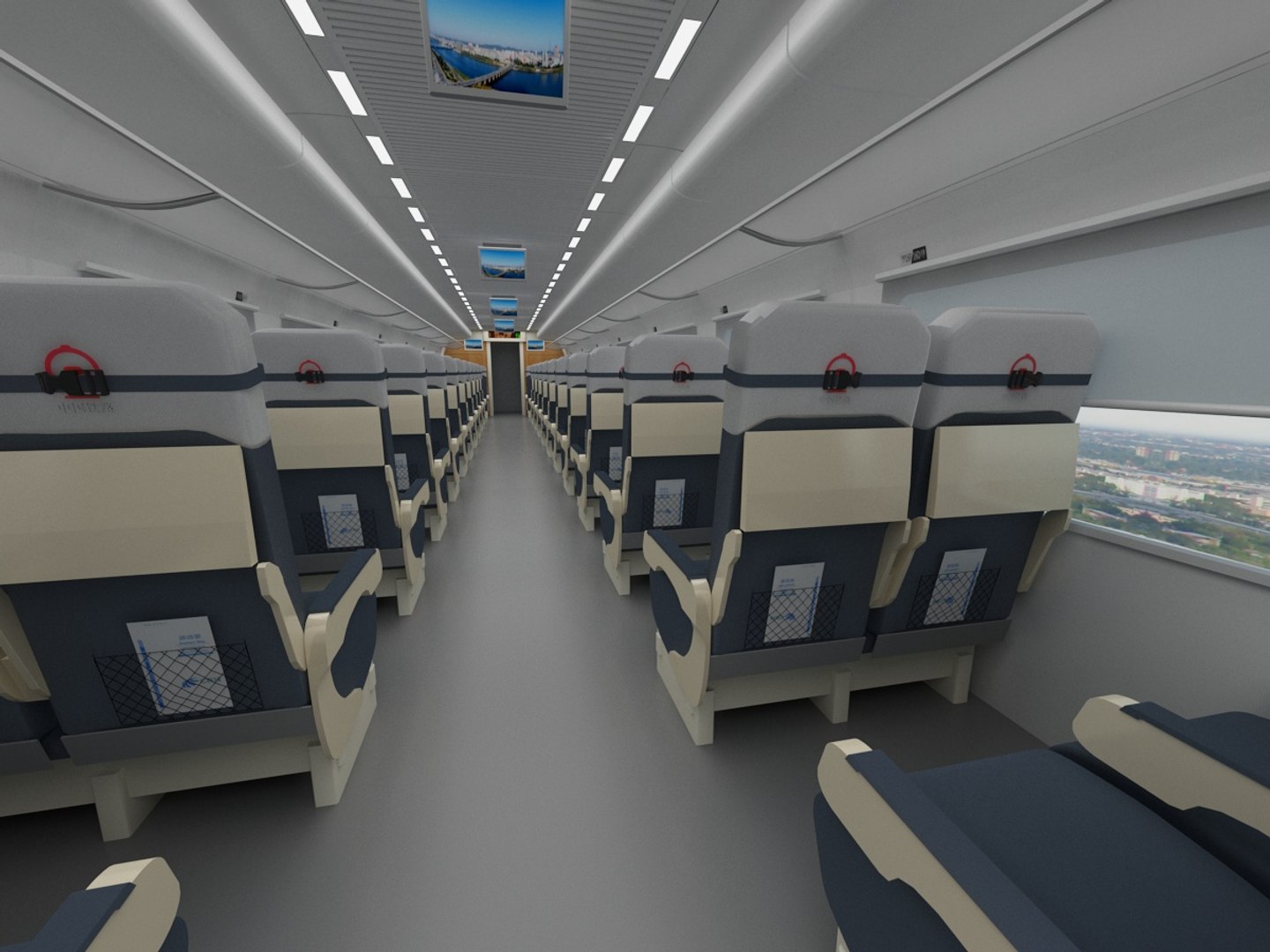 3D High Speed Railway Carriages Interior Model - TurboSquid 2113439