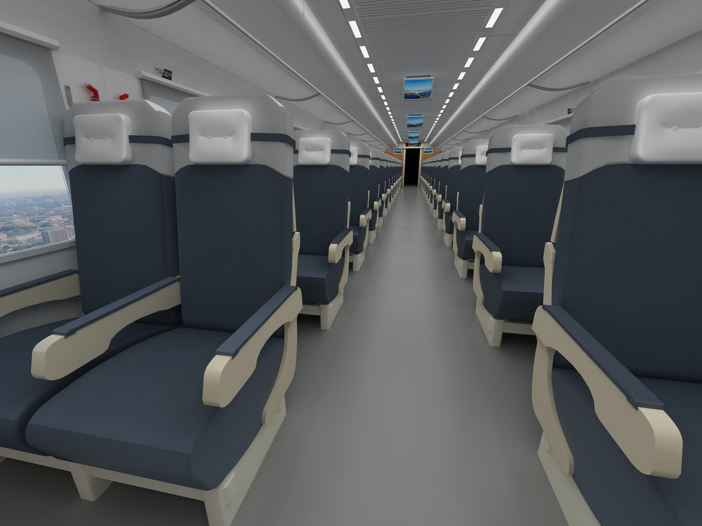 3D High Speed Railway Carriages Interior Model - TurboSquid 2113439