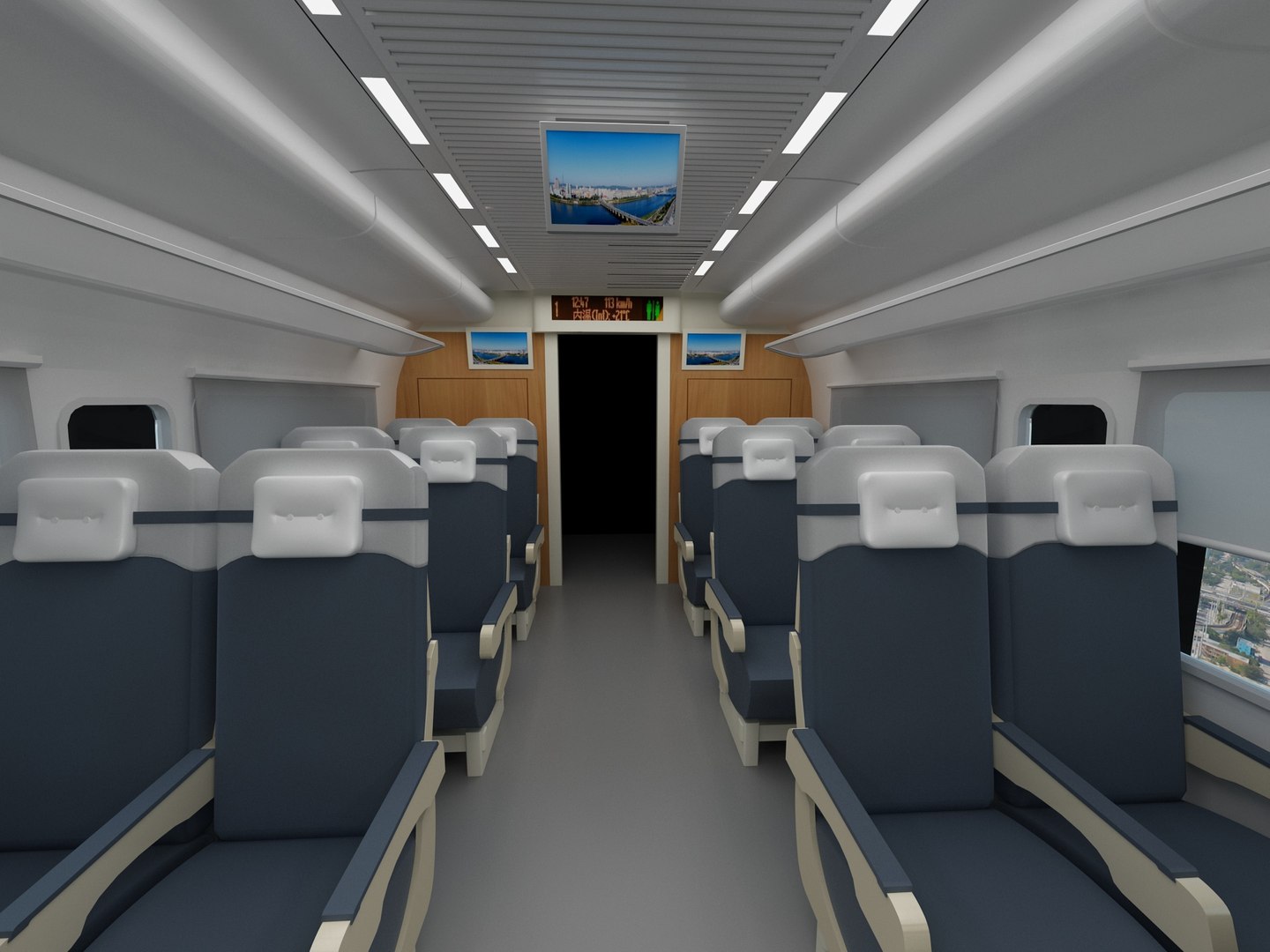 3D High Speed Railway Carriages Interior Model - TurboSquid 2113439
