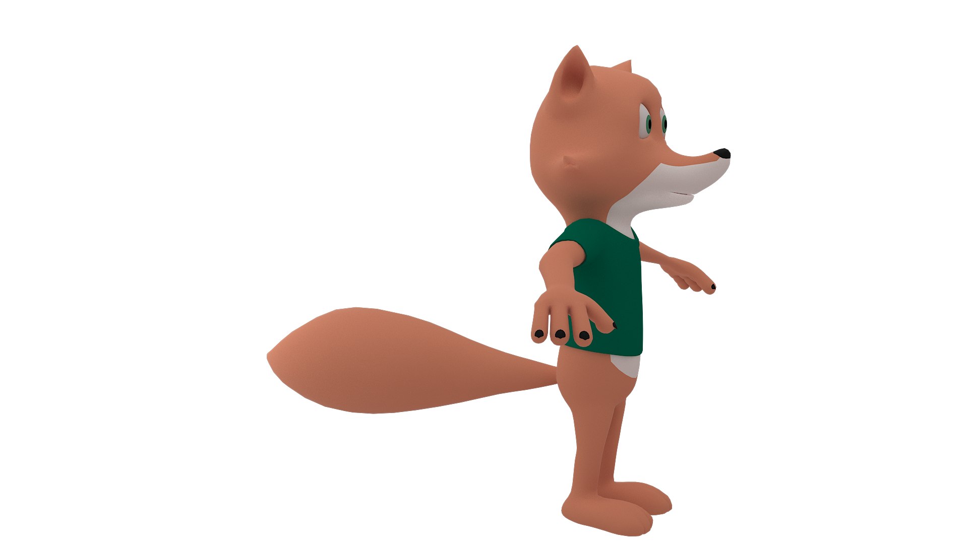 3D Cartoon Fox Model - TurboSquid 1251599