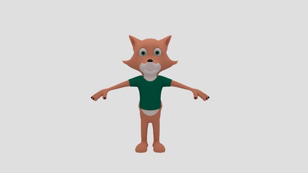 3D cartoon fox model - TurboSquid 1251599