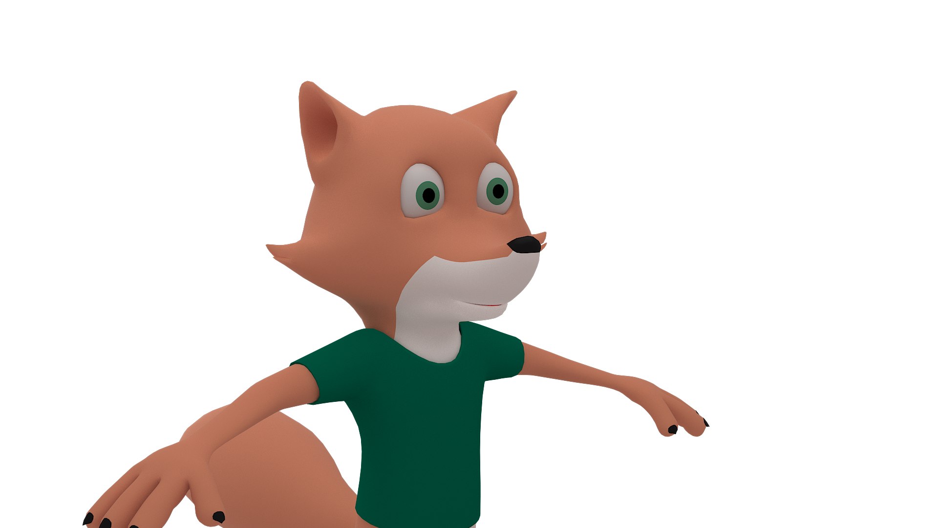 3D Cartoon Fox Model - TurboSquid 1251599