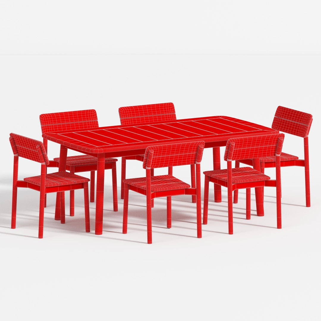 3D Model Table And Chair Case Tanso Set 2 - TurboSquid 2085365