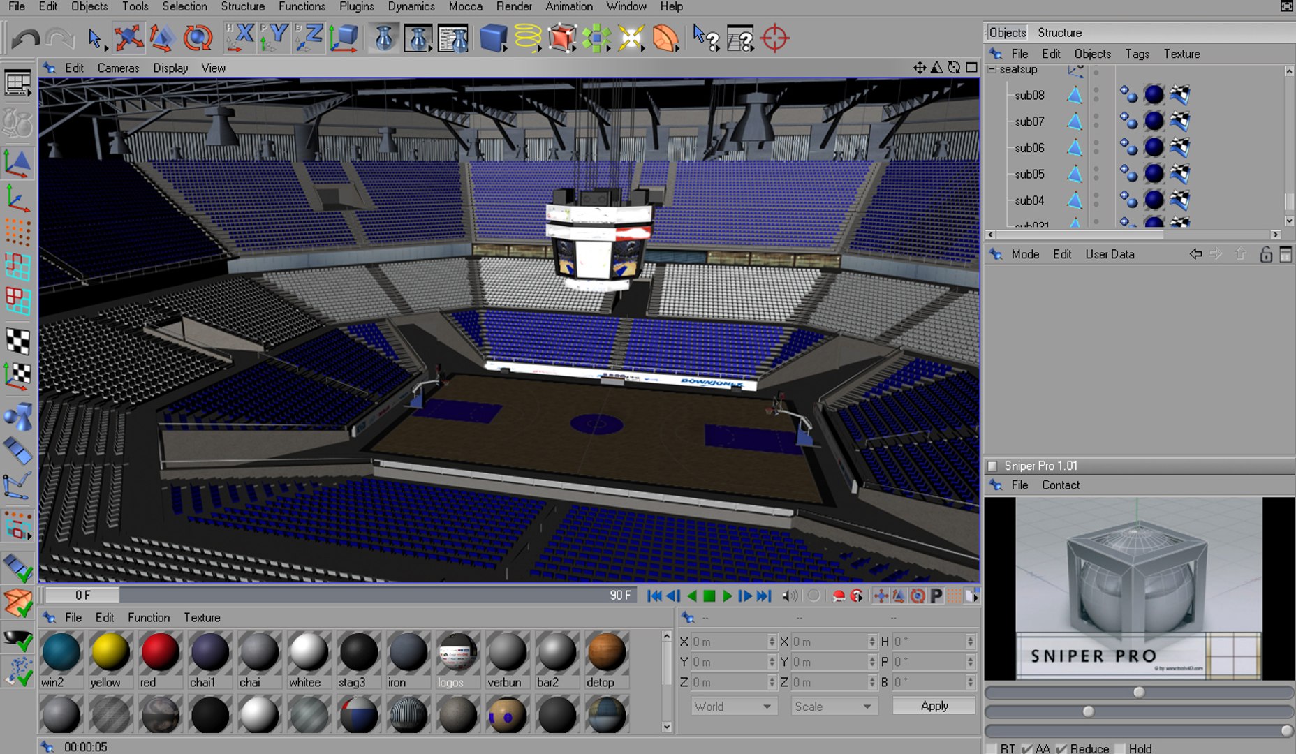 3ds max basketball arena