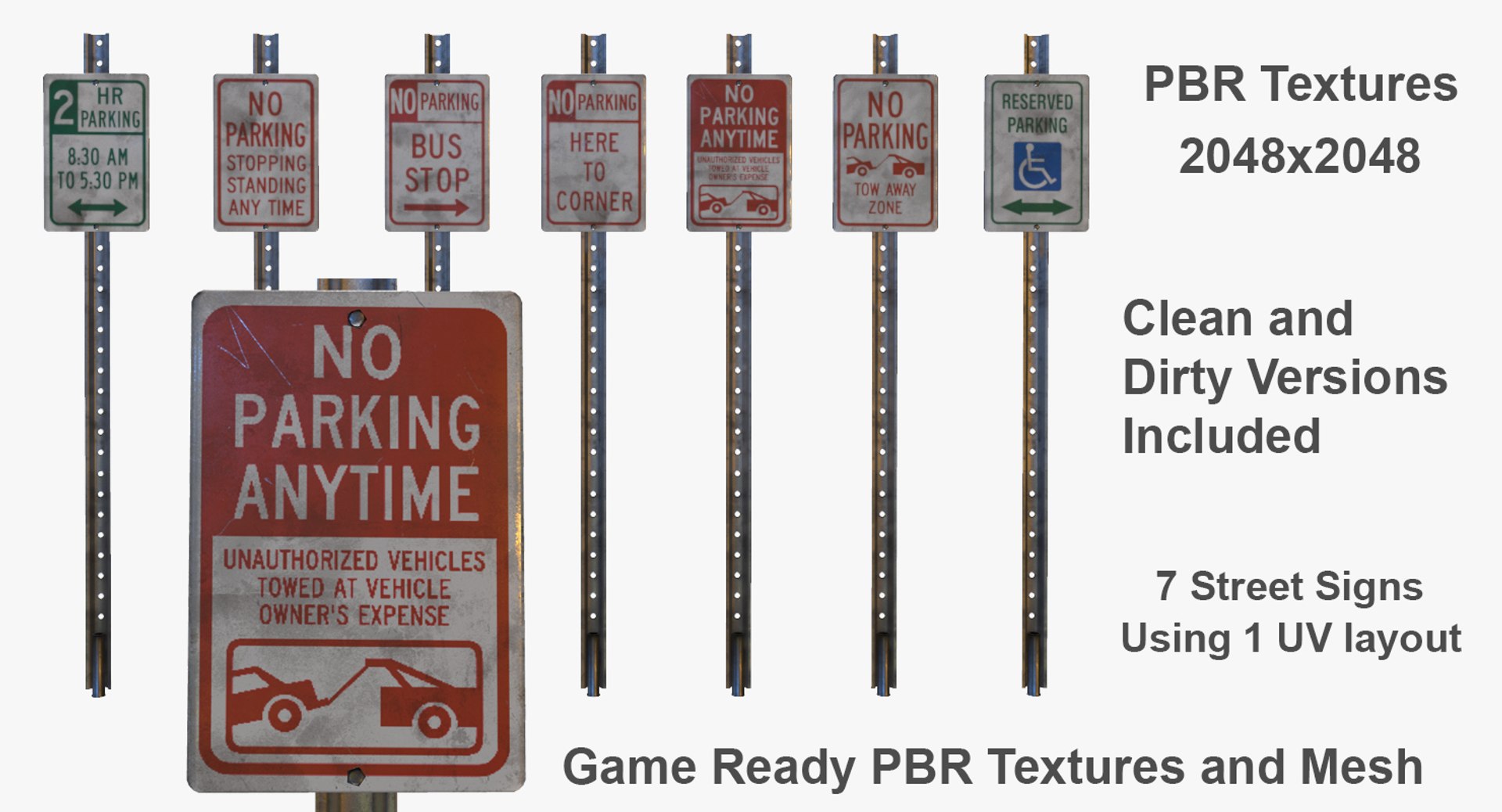 3d Street Signs Model