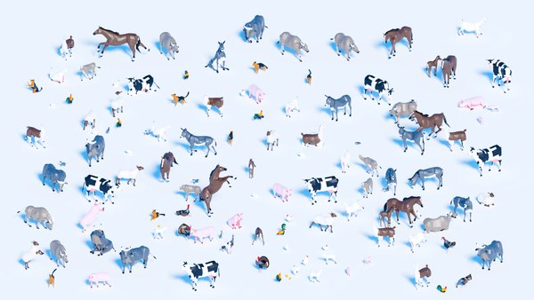 modelo 3d Paquete de animales de granja - TurboSquid 1394446