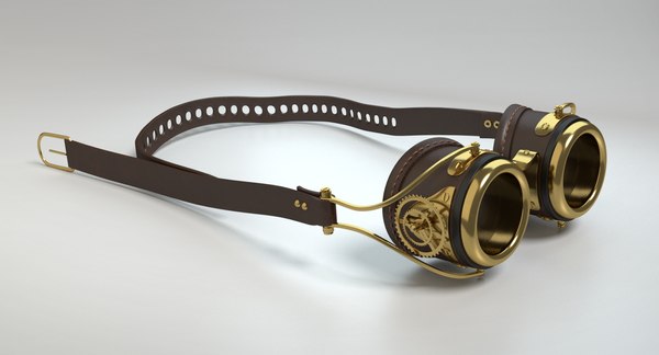 3d model of steampunk goggles