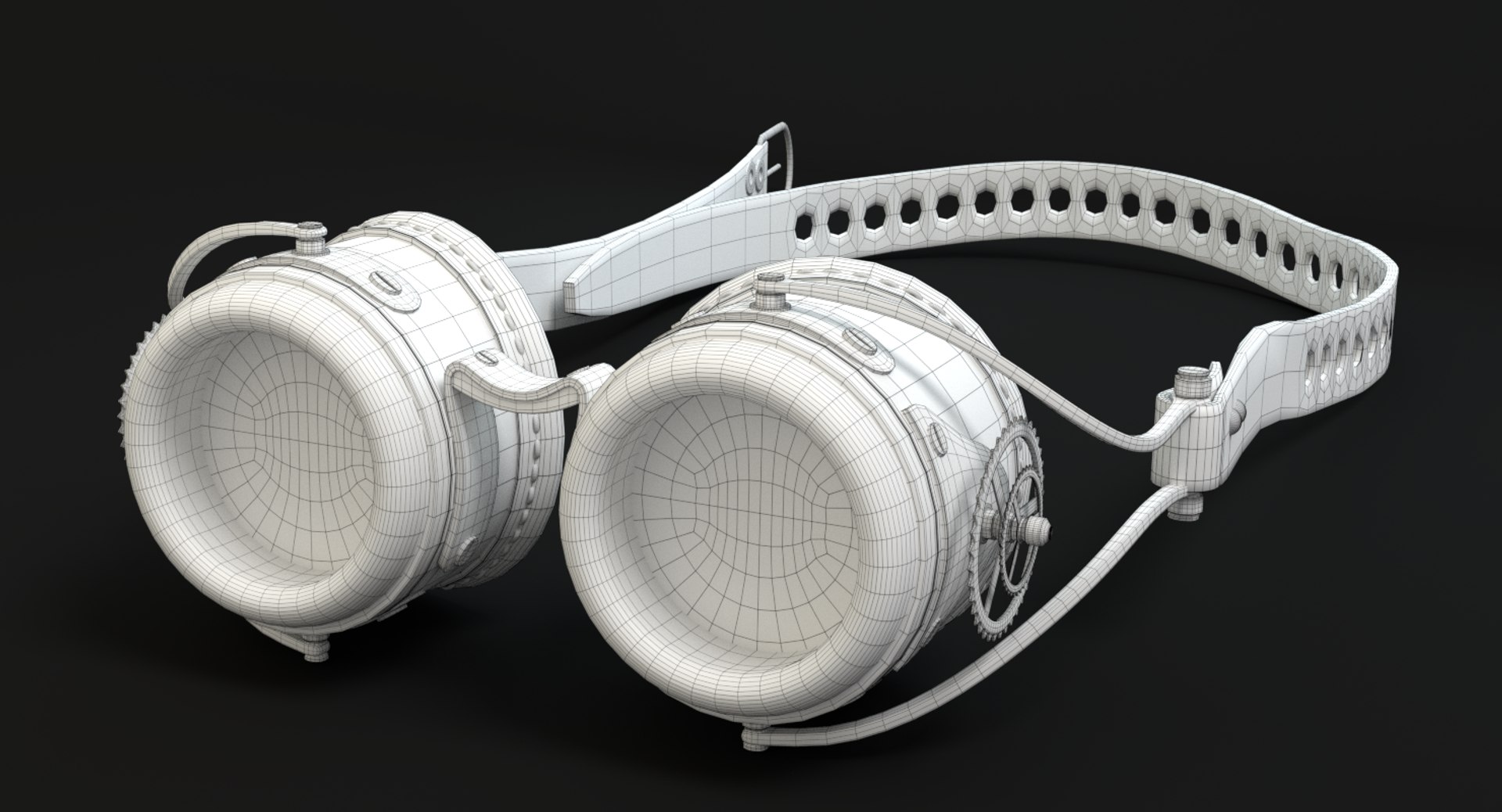 3d Model Of Steampunk Goggles