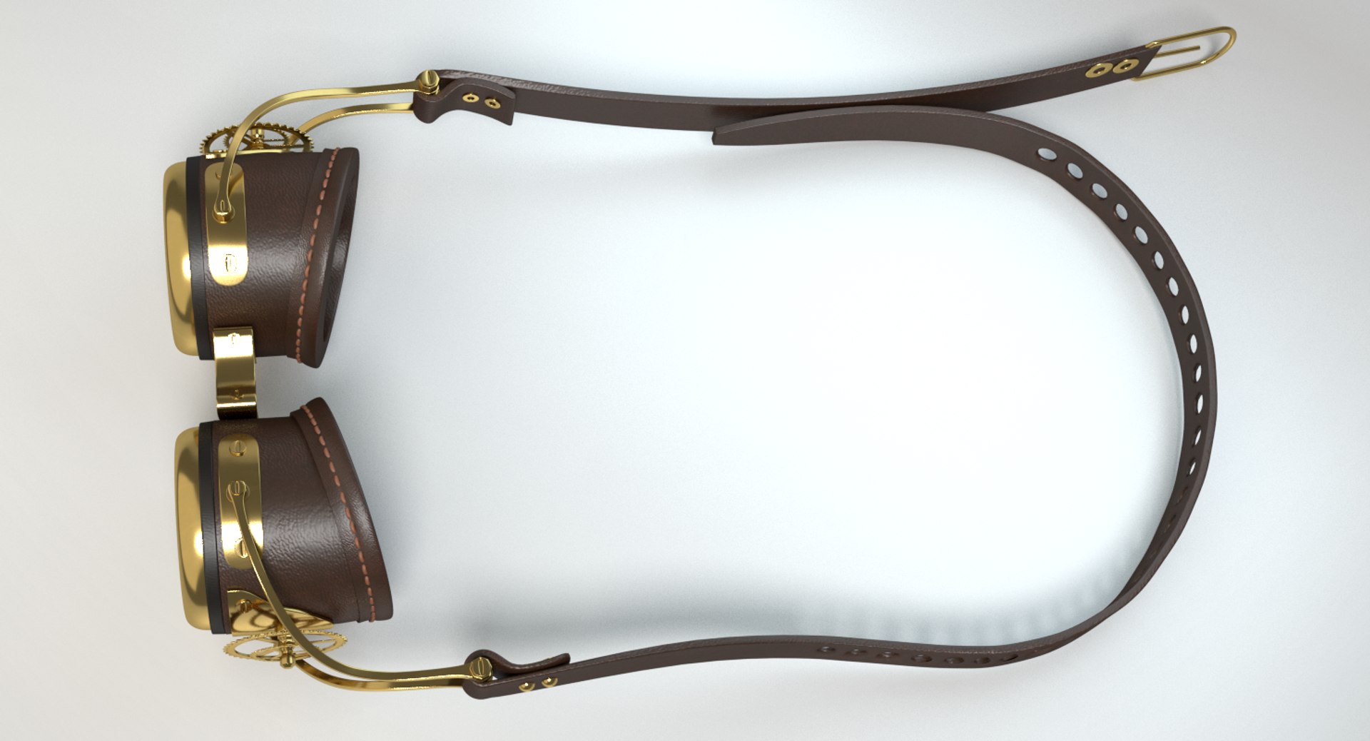 3d Model Of Steampunk Goggles