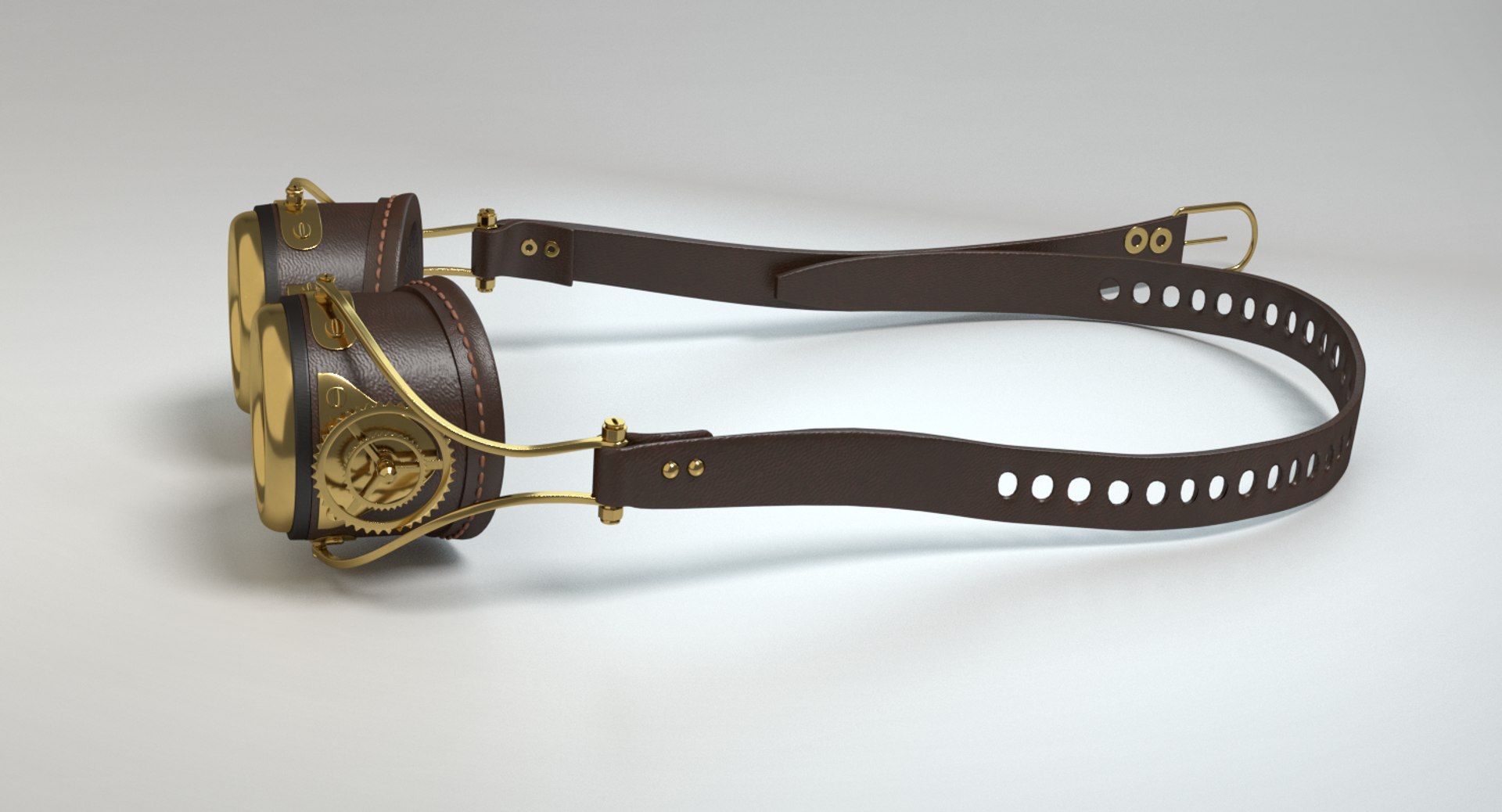 3d Model Of Steampunk Goggles