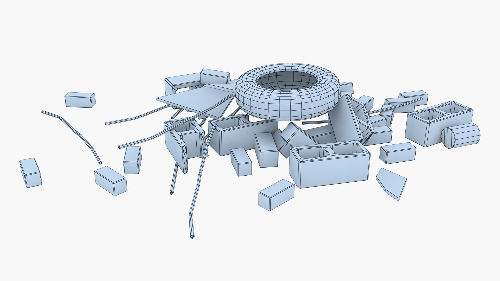 Junk Rubble Pile 3d Model