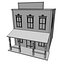 3d 9 Western Houses Model