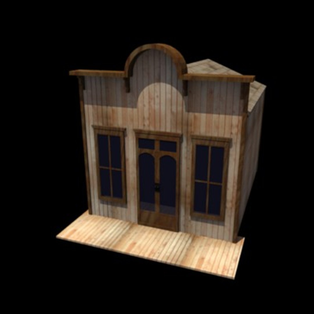 3d 9 western houses model
