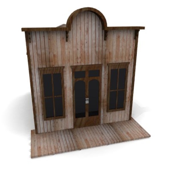 3d 9 western houses model