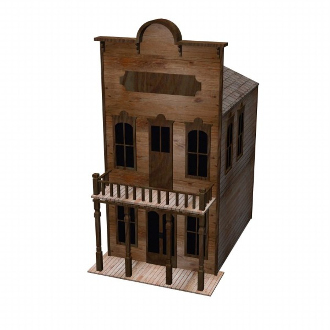 3d 9 western houses model