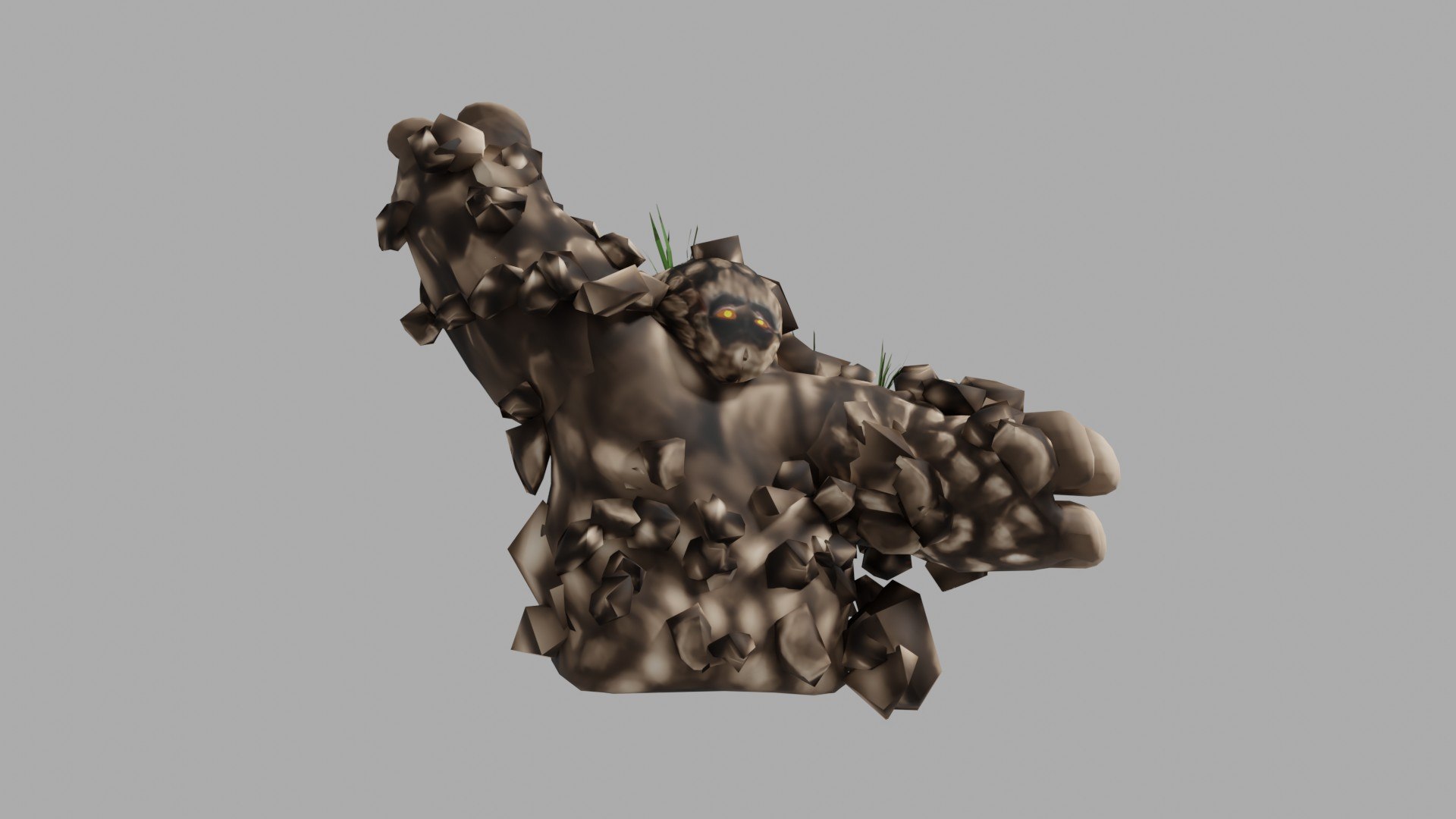 3D Model Low Poly Monster Cave Animated - TurboSquid 1958546