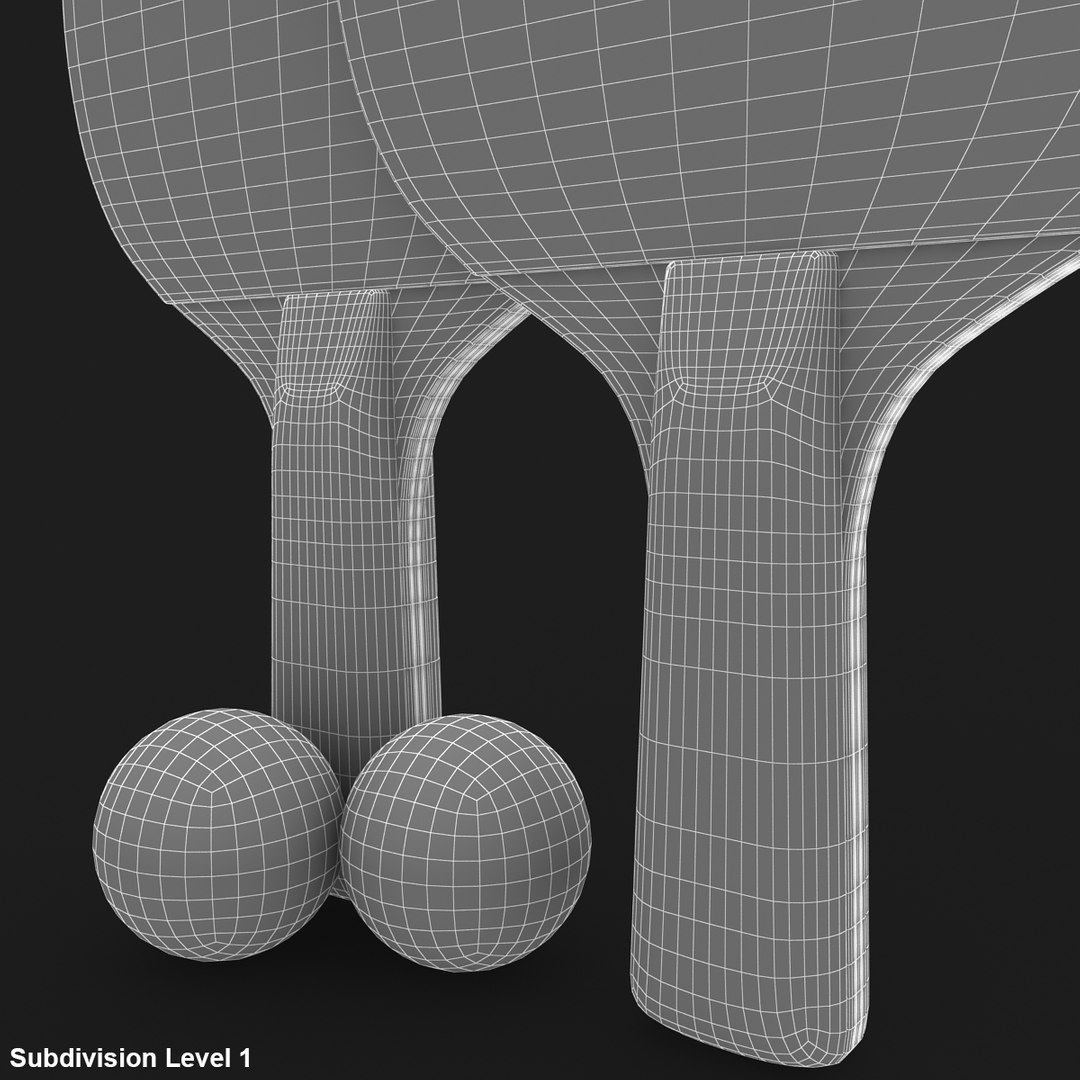 3d Model Realistic Ping Pong Paddle