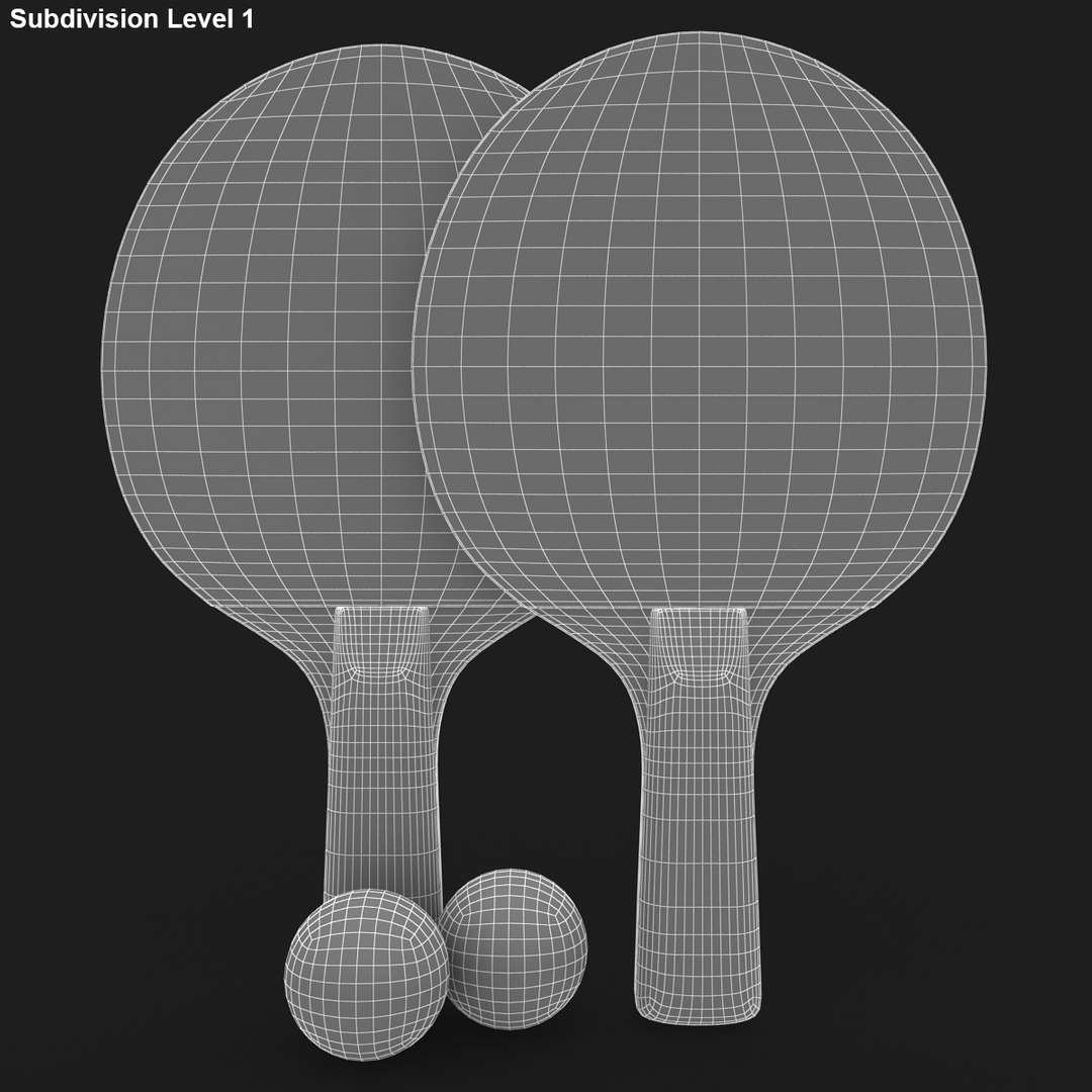 3d Model Realistic Ping Pong Paddle