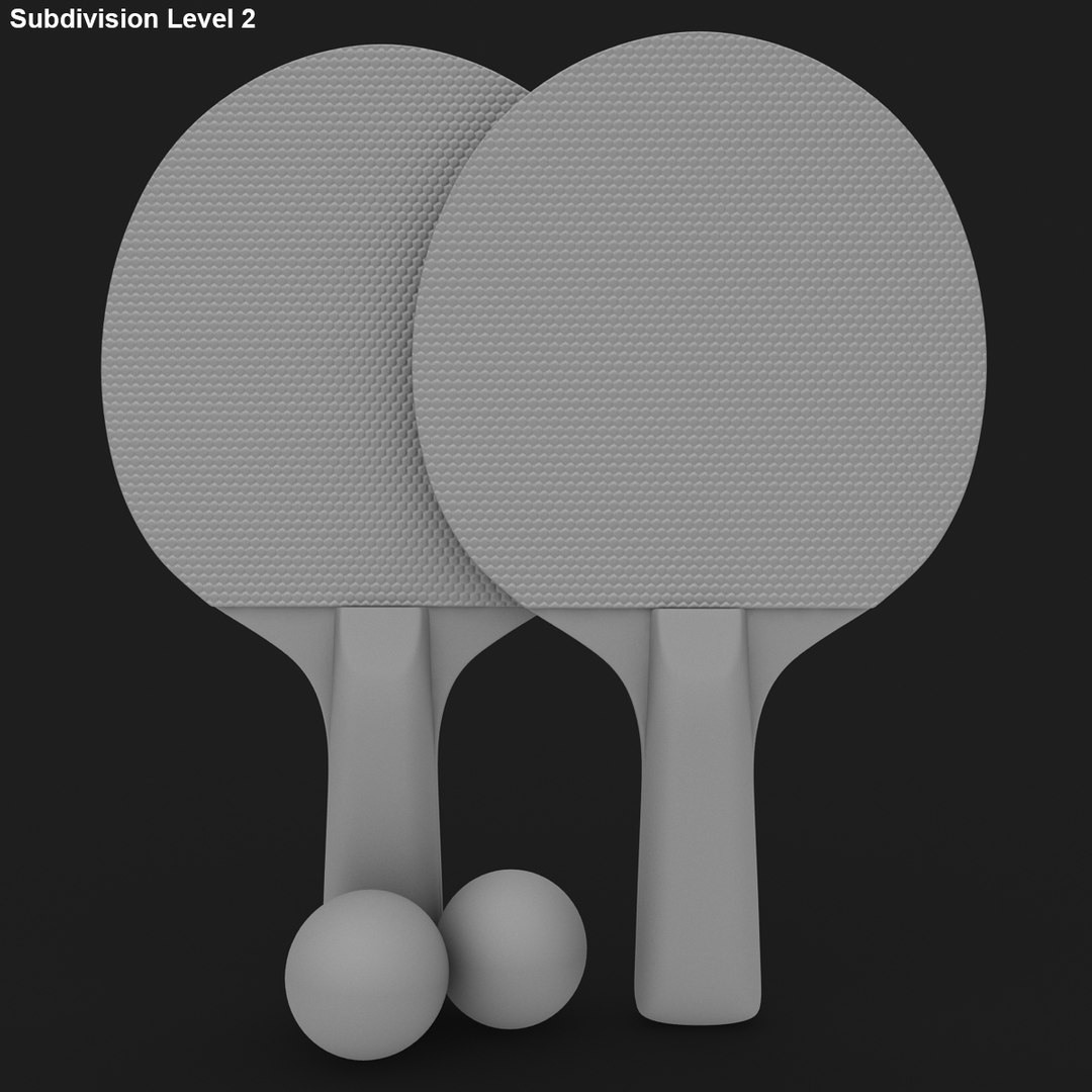 3d Model Realistic Ping Pong Paddle